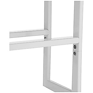 Yamazaki Home Expanding Shoe Rack, Metal, Adjustable Steel One Size White