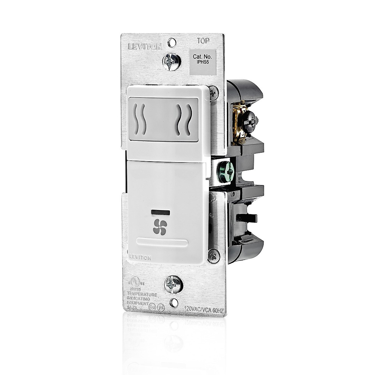 Leviton IPHS5-1LW Decora In-Wall Humidity Sensor & Fan Control , 3A, Single Pole, White