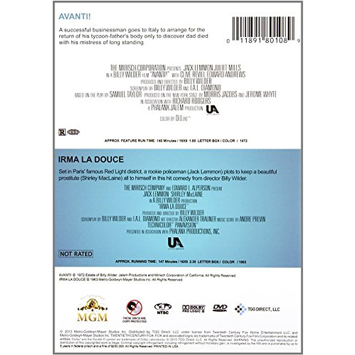 Avanti / Irma La Douce