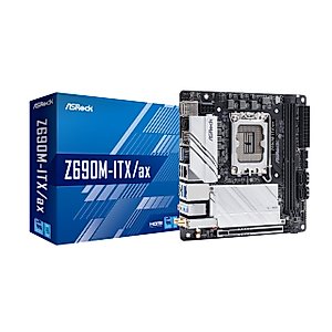 ASRock Z690M-ITX/ax Motherboard Intel 12th Generation CPU (LGA1700) Compatible Z690 Mini-ITX Motherboard