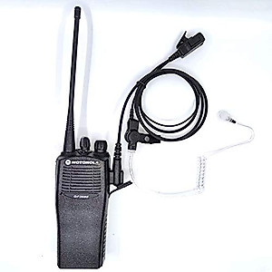 Headset for Motorola Walkie Talkies with Mic 2 Pin Acoustic Tube Earpieces and PPT for CP200 GP2000 CLS1410 CLS1450 CLS1100 (2Packs)