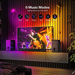Loycco Immersion TV LED Backlights, Screen and Music Sync, HDMI 2.0 Sync Box Included, RGBIC Ambient Wi-Fi TV Backlights for 55-65 Inch TVs PC, Compatible with Alexa & Google Assistant, App Control