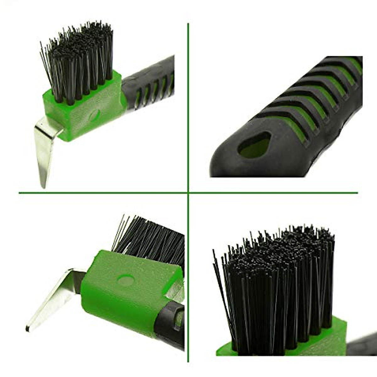 Horse Hoof Pick Brush with Soft Touch Rubber Handle (NEON GREEN)