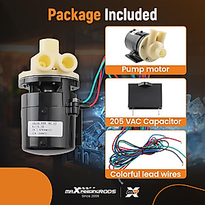 maXpeedingrods Pump Motor Assembly for Hoshizaki PA0613 Ice Maker Machine Water Pump with Capacitor, 12V 60Hz 10W for Hoshizaki KM-515MAH KM-320MAH KM-500MAE
