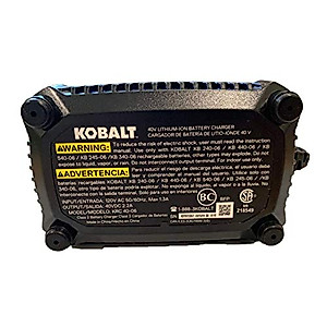 Kobalt 40-Volt Lithium Ion (Li-Ion) Generation 2 Compact Cordless Power Equipment Battery Charger with New Top Load Design, 2019 Model