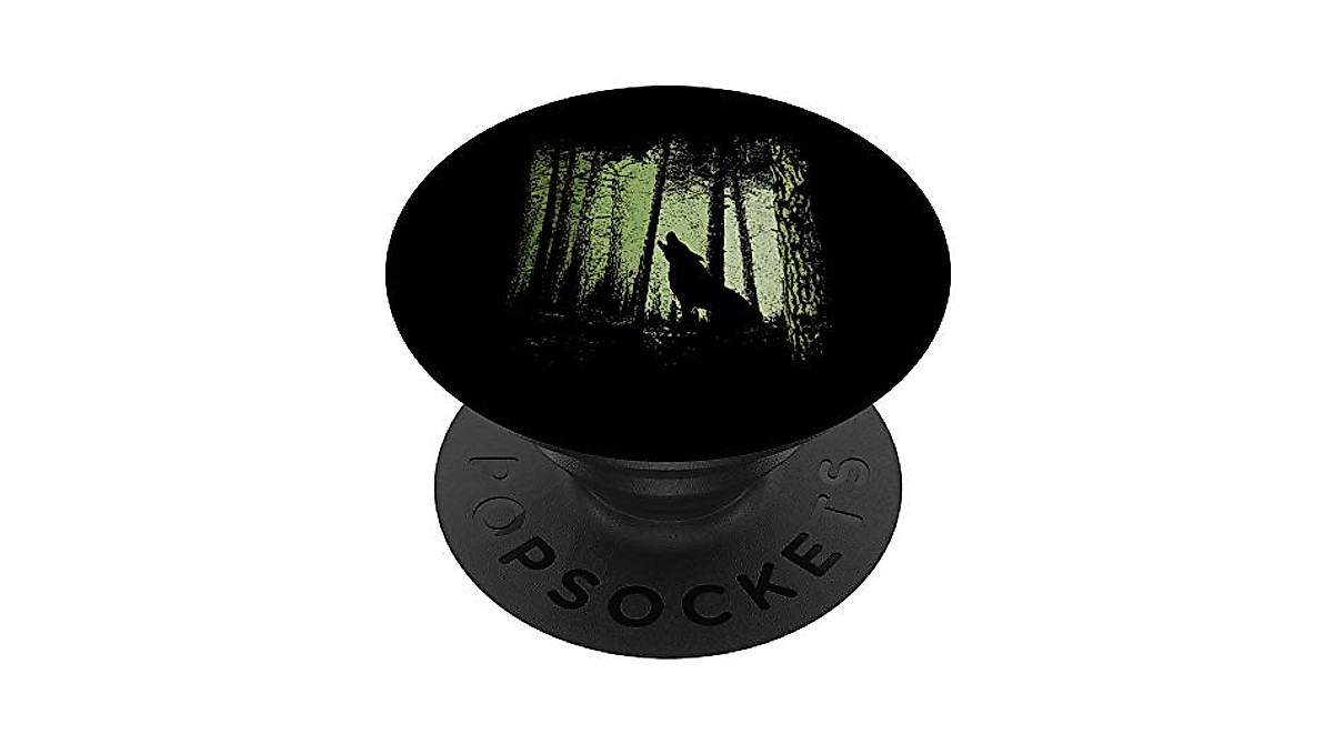 Twilight Forest Romantic Howling Wolf Silhouette PopSockets PopGrip ...