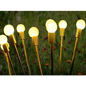 Phreewill Solar Garden Lights,Solar Swaying Light, Sway by Wind, Solar Outdoor Lights, Yard Patio Pathway Decoration, High Flexibility Iron Wire & Heavy Bulb Base, Warm White(4 Pack)