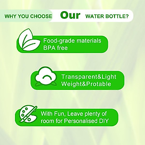 24 oz Clear Water Bottles with Straw, 12 Pack Bulk Reusable Sports Water Bottle with Handle, Wide Mouth & Portable for Travel Gym Cycling Hiking Camping, for Personalized DIY Teacher Nurse Gift