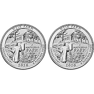 2020 P and D Connecticut Weir Farm National Park Quarter US Mint Uncirculated