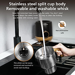 AMZCHEF 8-IN-1 Milk Frother and Steamer 550 Watts, 21 oz Split Stainless Steel Automatic Milk Steamer for Latte, Hot and Cold Milk Froth, Hot Milk, Chocolate Milk, Baby Food