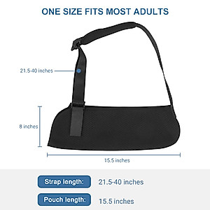 Health Gear Arm Sling, Mesh Arm Support for Adults, Breathable Shoulder Immobilizer Elbow Arm Support for Broken Arm, Wrist, Elbow, Shoulder Injury for Left Right Arm