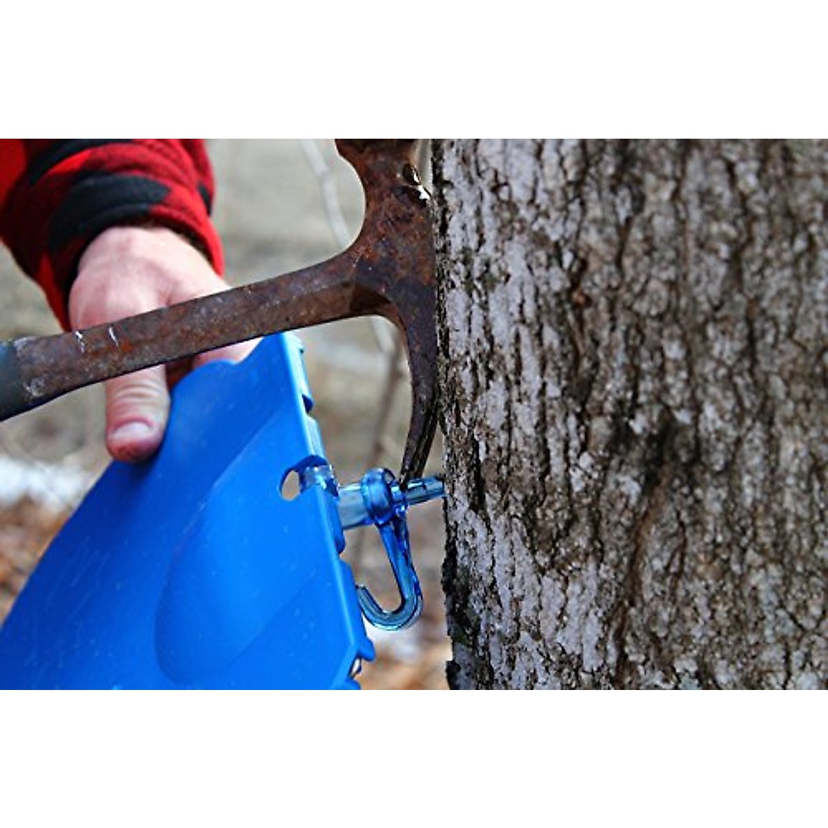 Maple Syrup Tapping Kit - Plastic Bucket, Bucket Lid, and Maple Sap Tapping 5/16" Tree Saver Spile/Spout - (Pack of 2)
