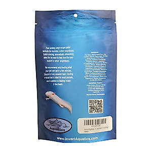 Invert Aquatics Axolotl Big Bites - Fast Sinking, Soft Pellet Daily Diet for Axolotls, Newts, Salamanders & Other Amphibians (3 oz (85g))