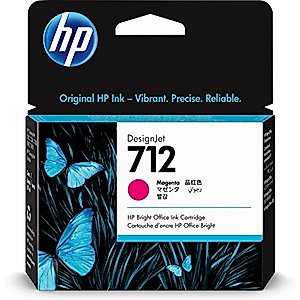 HP 712 Magenta 29-ml Genuine Ink Cartridge (3ED68A) for DesignJet T650, T630, T230, T210 & Studio Plotter Printers