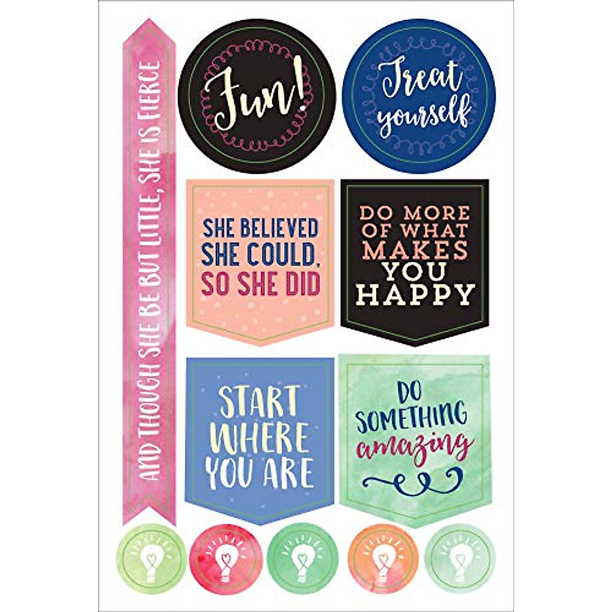 Essential Weekly Planner Stickers - She Believed She Could (Set of 160 Stickers)