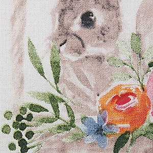 DII Easter Basics Collection Springtime Kitchen Essentials, Dishtowel Set, Floral Bunny, 3 Piece