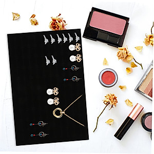 ABOOFAN 16 Pcs Jewelry Box Pad Ring Display Case Glasses Necklace Rearring Organizer Earring Sponge Pad Ring Insert Display Pad Black Earrings Holder Jewelry Sponge Holder Monitor Drawer