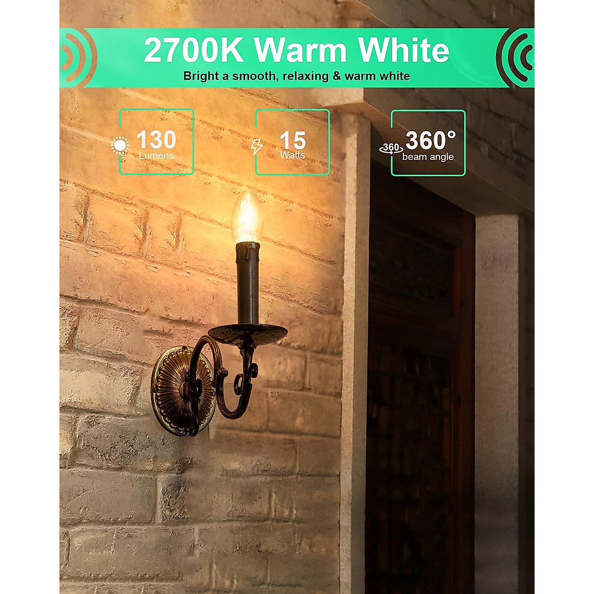 MEQIQTEK Salt Lamp Bulb - Scentsy Light Bulbs for Plug in Wax Warmer - 15 Watt Night Light Bulbs - E12 Bulbs for Household Salt Lamp - C7 Bulb Shape, 15packs