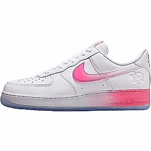 Nike Men's Air Force 1 07 PRM White/Lotus Pink-Yellow Gold (FD0778 100) - 10.5