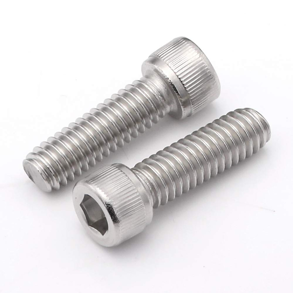 1/4-20 x 1/2", 5/8", 3/4", 7/8", 1" Socket Head Cap Screws, Stainless Steel 18-8 (304), Bright Finish, Fully Threaded, Allen Hex Drive, 50 PCS
