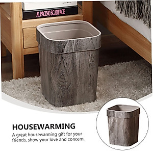 Levemolo Modern Decorative Wooden Trash Can Living Room Bedroom Kitchen Office Wastebasket