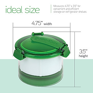 Casabella Guac-Lock Container, White, Green/Clear