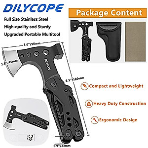 Gifts for Him Boyfriend Husband,Multitool Axe Hammer Camping Accessories Survival Gear and Equipment,Camping Gear Hatchet Hunting Hiking Fishing,Mens Gifts Ideas for Men Dad Gifts