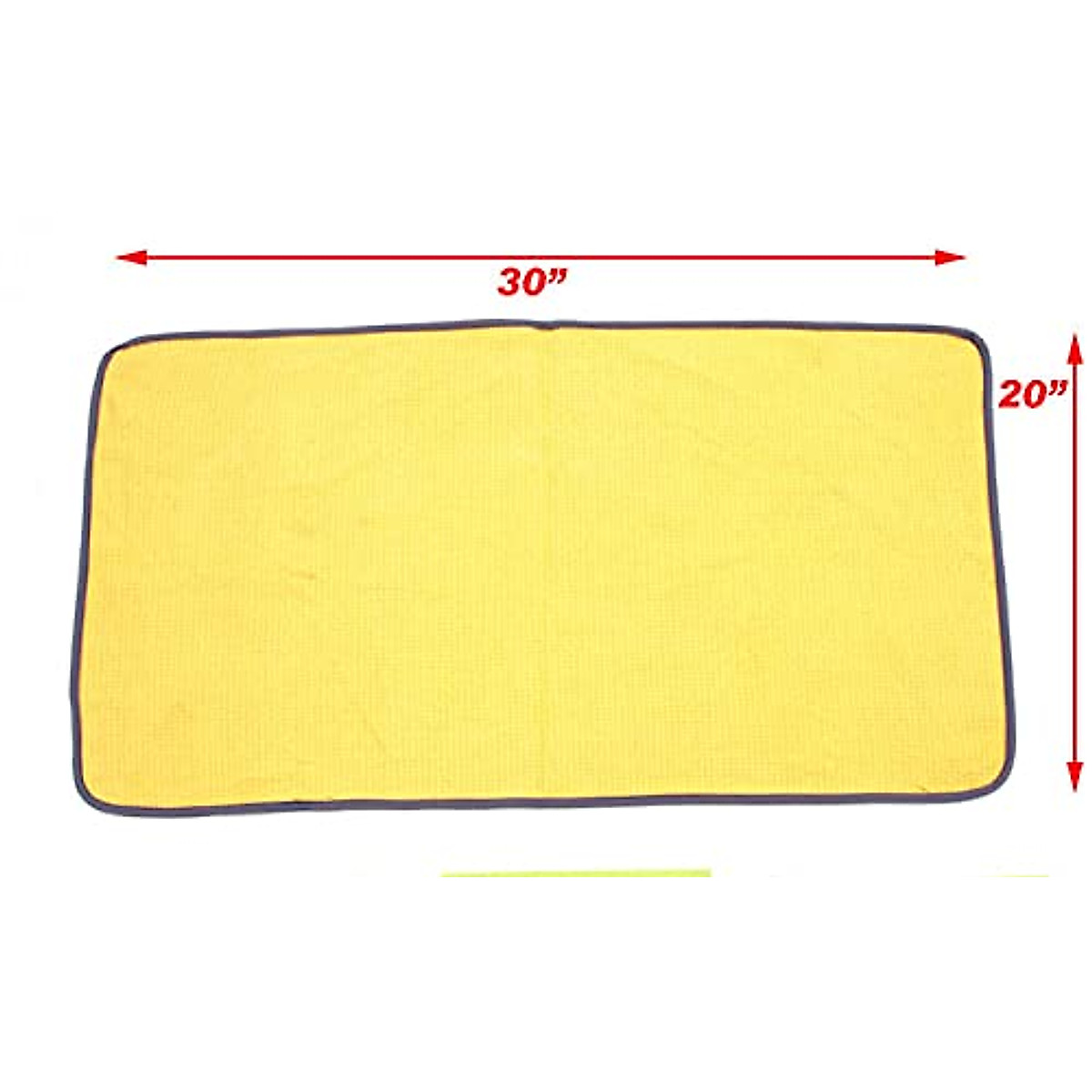 One Pass WaterBlade - Large Microfiber Cleaning Cloth - Waffle Weave Finishing Towel for Car Detailing and More - 20" by 30"