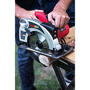 Promaker Heavy duty Circular Saw 7 1/4, 5500 RPM, Power circular saw 13 AMP, Circular saw corded with Laser Guide, Power Saw includes wood cutting disc, Wood saw 1500W. PRO-SC1500