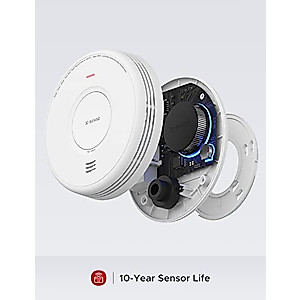 X-Sense AC Hardwired Combination Smoke and Carbon Monoxide Detector, Hardwired Interconnected Smoke and CO Detector Alarm with Replaceable Battery Backup, XP06, 1-Pack