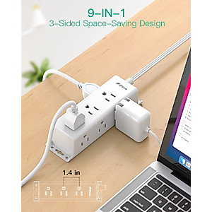 10FT Power Strip with 9 AC Outlets + 10FT Power Strip with USB