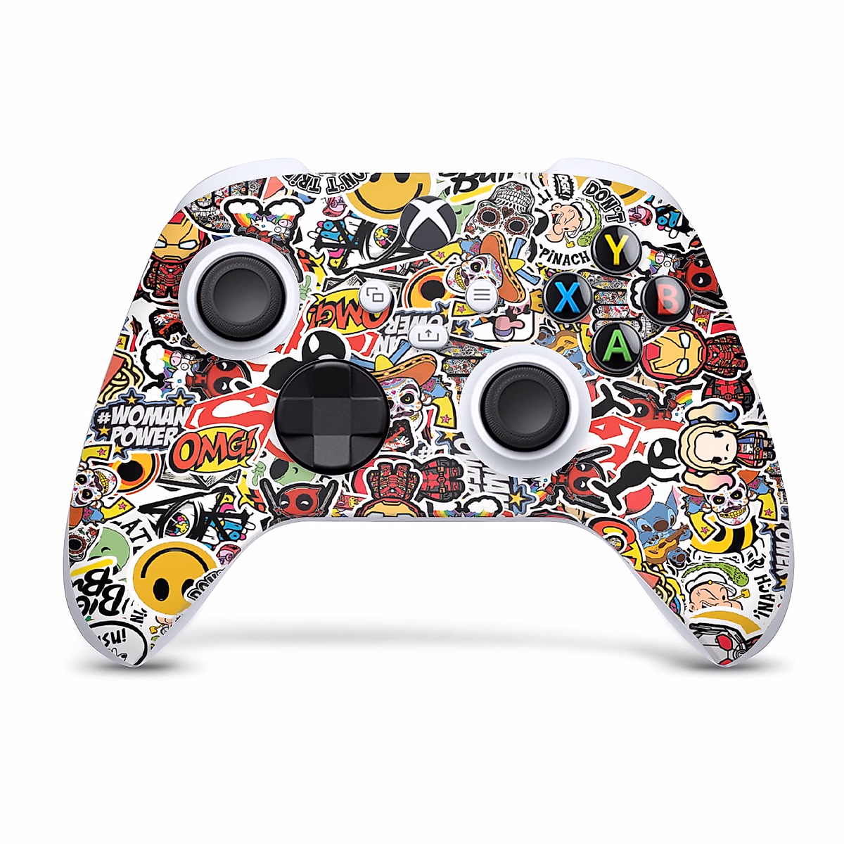 GNG Sticker Bomb Skins Compatible with Xbox Series X Console Decal Vinal Sticker + 2 Controller Set