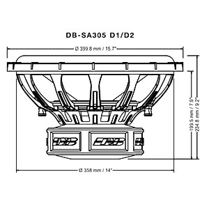Deaf Bonce Apocalypse DB-SA305 D1 15" 4000W Dual 1-Ohm Subwoofer