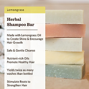 Moon Valley Organics HERBAL SHAMPOO BAR - LEMONGRASS CHARCOAL (2PACK)
