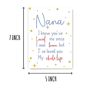 EruditeGifts Nana I Know You've Loved Me Since - Birthday Card For Nana - Nana's Day Card - Cute Birthday Card For Nana From Kids - New Nana Birthday Cards