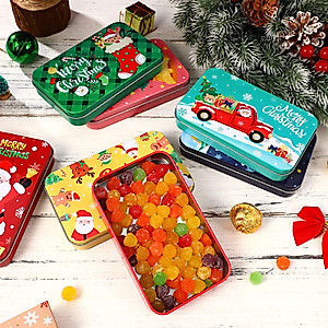 Christmas Gift Card Holder Boxes: 8PCS Gift Card Holder with Lids and Greeting Card Holiday Tins Holders for Christmas Party Favors