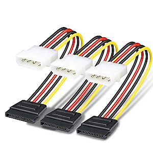 BENFEI SATA to Molex, 3 Pack 4 Pin Molex to SATA Power Cable - 10 Inches