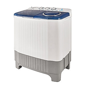 JANREAY XPB60-9SVA-D Portable Washing Machine 20lbs Twin Tub Washer(13lbs) & Spinner(7lbs), Compact Laundry for RV, Apartments and Dorms White