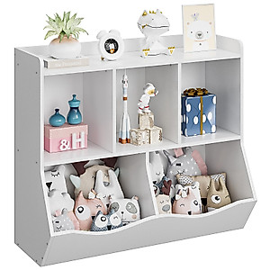 Amyove Kids Bookshelf and Bookcase Toy Storage Multi Shelf with Cubby Organizer Cabinet for Boys Girls,for Children Playroom Hallway Kindergarten School