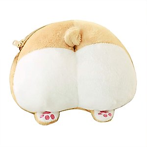 ANJUU Corgi Butt Coin Purse, Cute Corgi Butt Animal Pet Wallet with Zipper Close for Kids Girls Women Birthday Gift