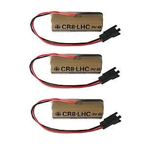 Cr8.Lhc Replacement Battery Fdk Cr8 Lhc 3 Volt Lithium Automatic Flusher Toto Flusher Battery TH559EDV410R 3 PACK Black