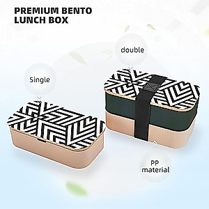 Printidea Adult Lunch Box, Bento Box, With Cutlery Set Of 3, 2 Compartments, Rectangular, Lunch Box For Adults