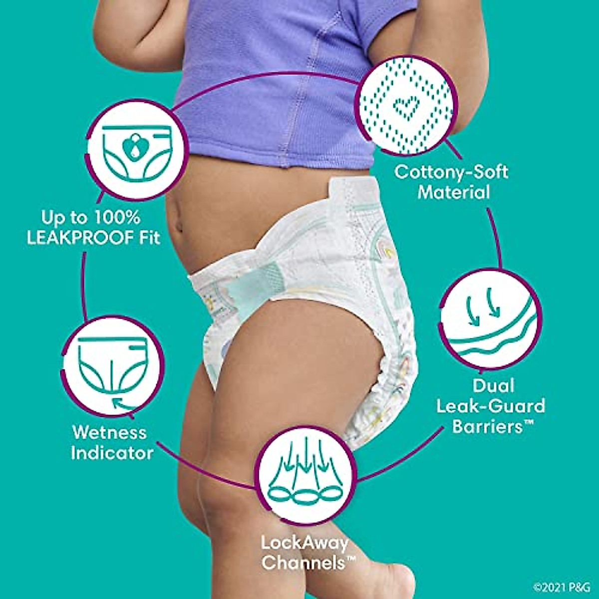 Diapers Size 7, 88 Count - Pampers Cruisers Disposable Baby Diapers, (Packaging May Vary)