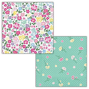 Multiple Brands Floral Tea Party Time Wonderland Birthday Party Supplies Plates and Napkins Bundle Pack for 16 Guests (Plus Party Planning Checklist by Mikes Super Store)
