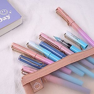 WRITECH Liquid Ink Rollerball Pens Pack of 8, Quick Dry No Bleed Roller Pens 0.5mm Black Pens for Writing, Taking Notes, Journaling & Sketching (Gradient)