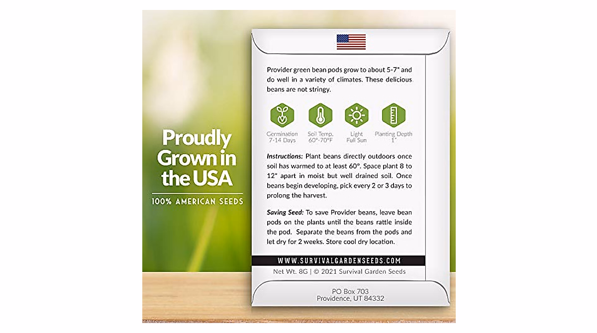 Grow Green Beans with Heirloom Provider Bush Seeds - Easy & Non-GMO