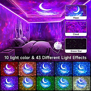One Fire Galaxy Projector Starlight Projector Moon Projector, 48 Light Modes+Rotating Star Projector Galaxy Light Projector for Bedroom, Bluetooth Starry Night Light Projector,Charisma Gifts for Kids
