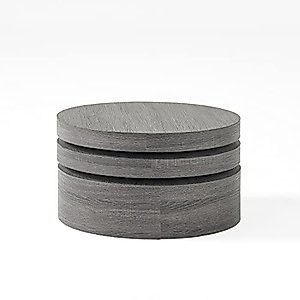 Christopher Knight Home CKH Small Oval Mod Rotatable Coffee Table, Black