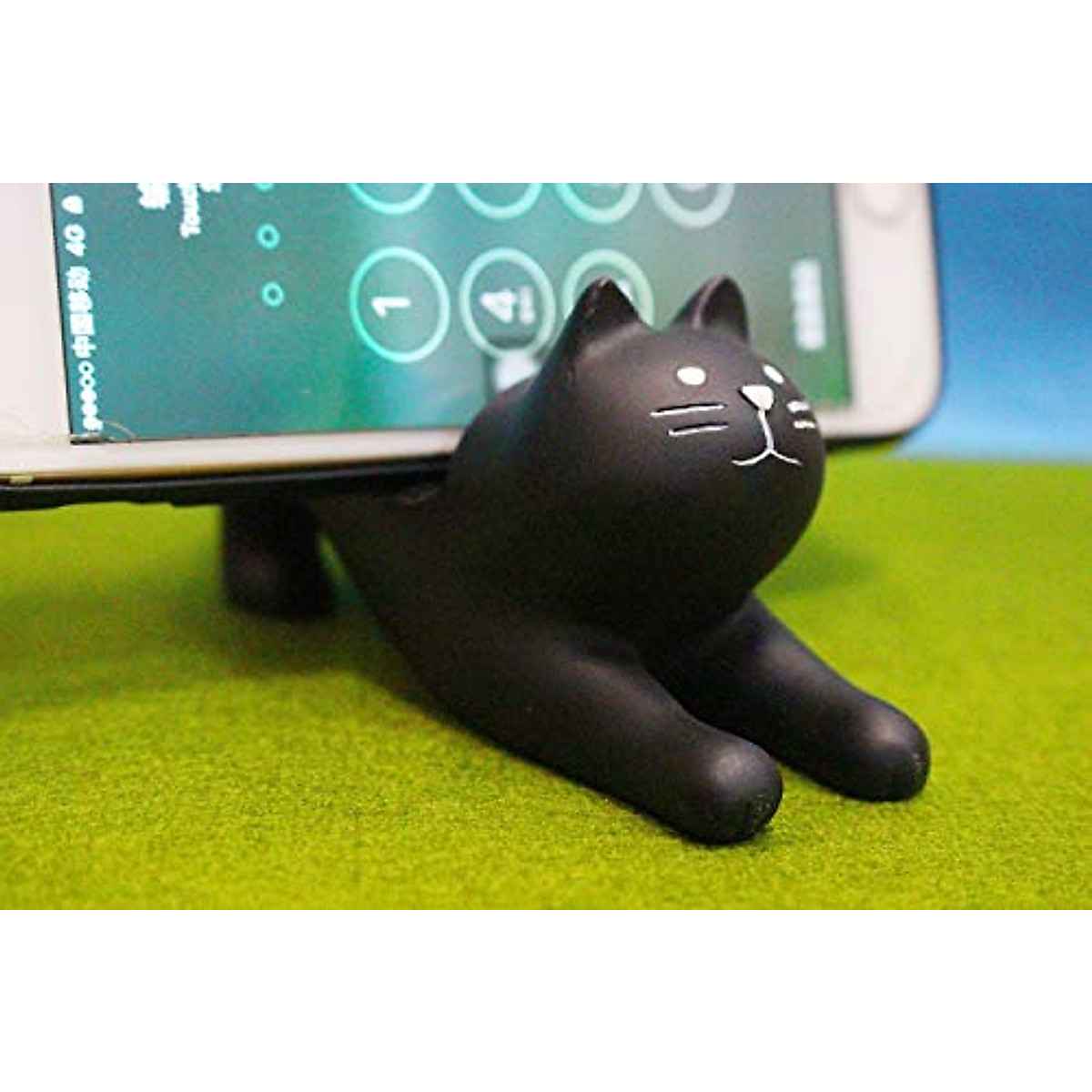 Bolley Joss Desk Cell Phone Holder Stand Cute Stretching Cat Kitty for Office Free You Hands Home Ornament