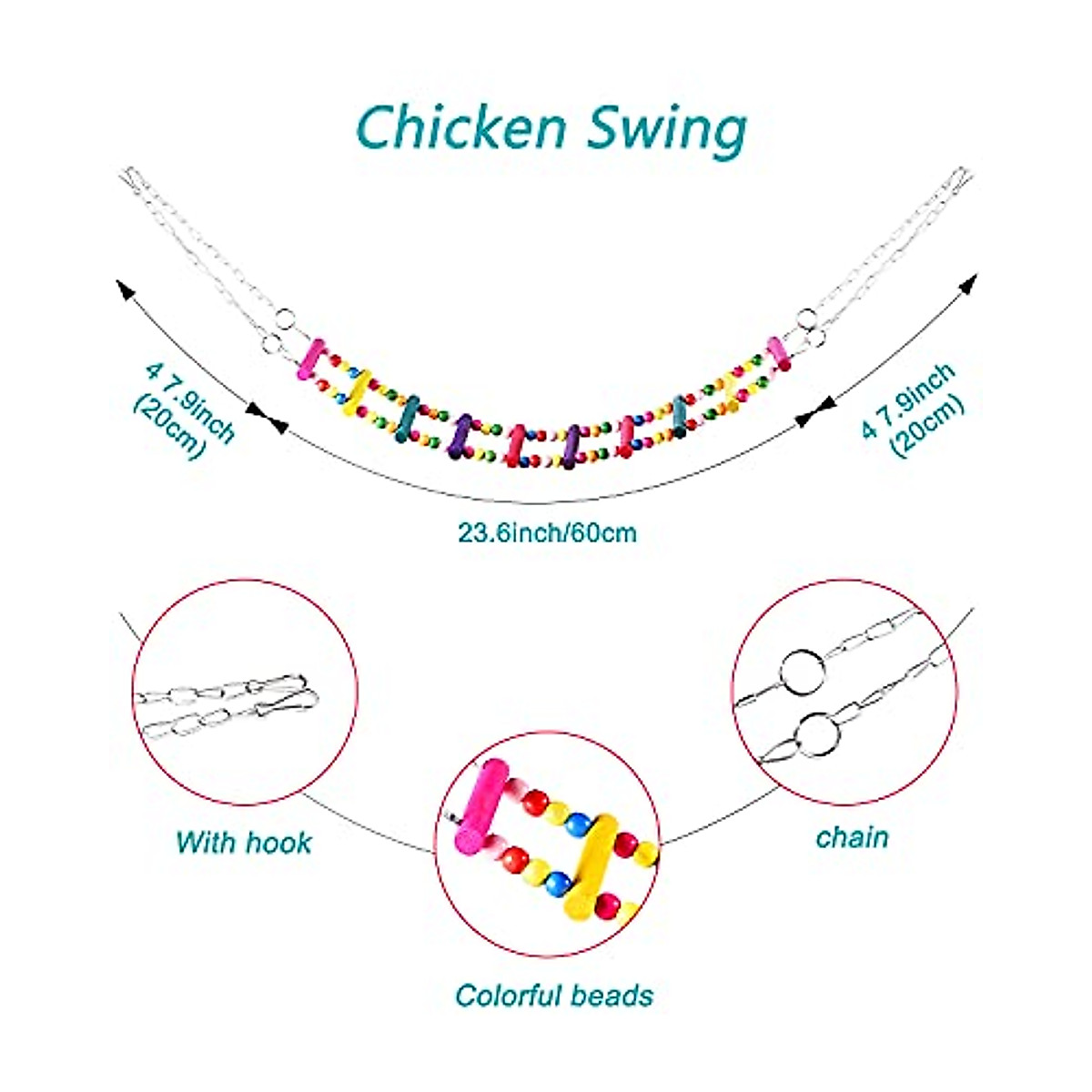 Woiworco 6 Packs Chicken Toys for Coop, Chicken Xylophone Toy for Hens, Chicken Ladder Swing Toys, Chicken Pecking Toys, and Vegetable Hanging Feeder for Chicken Bird Parrot Chicken Coop Accessories